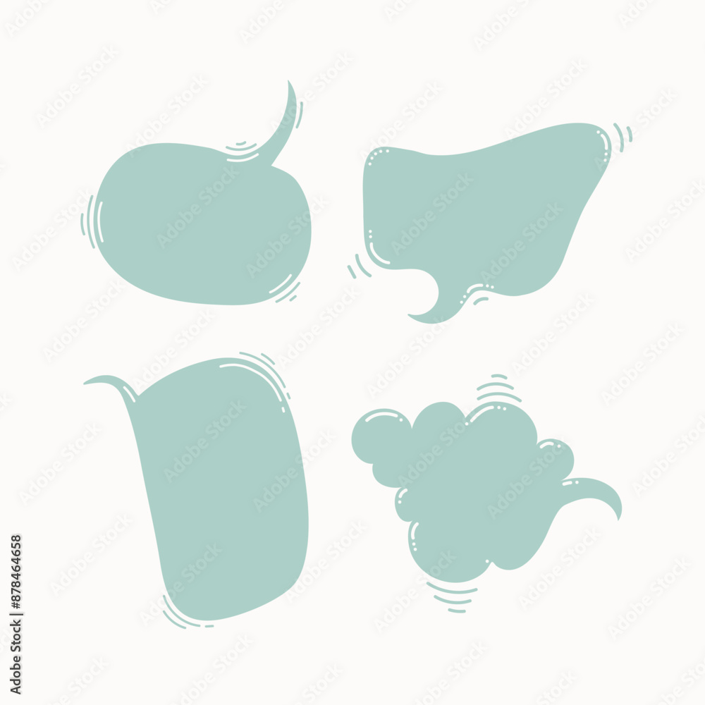 Vector speech bubbles set. Shapes for backdrops as call out clouds ...