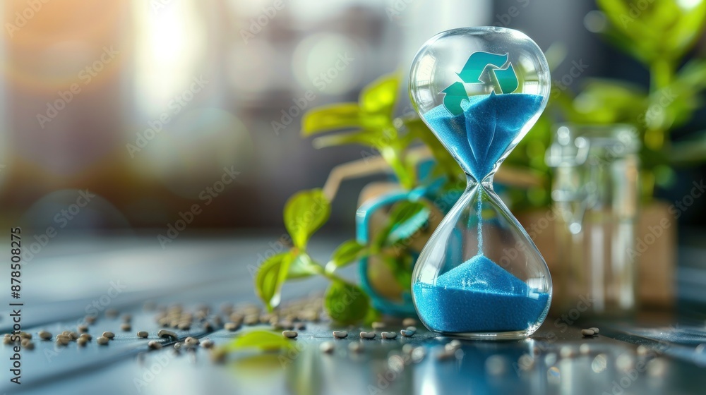 LCA life cycle assessment concept. Hourglass with LCA icon. Stock Photo ...