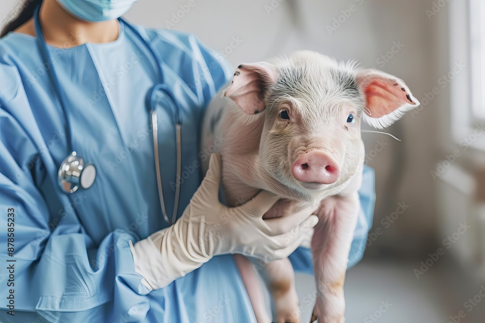 Veterinarians using diagnostic tools to detect animal health issues ...