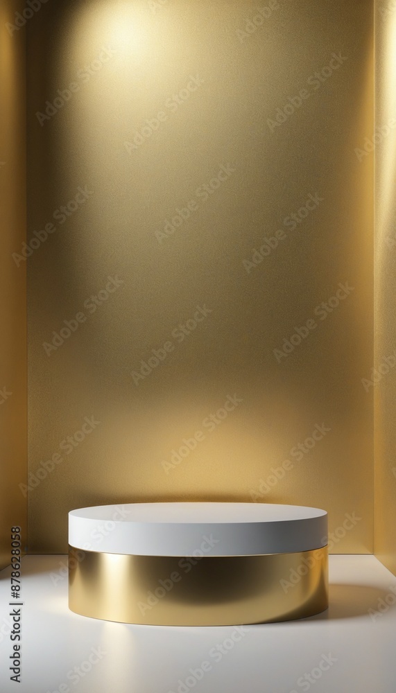 Professional studio display booth with modern lighting effects and ...