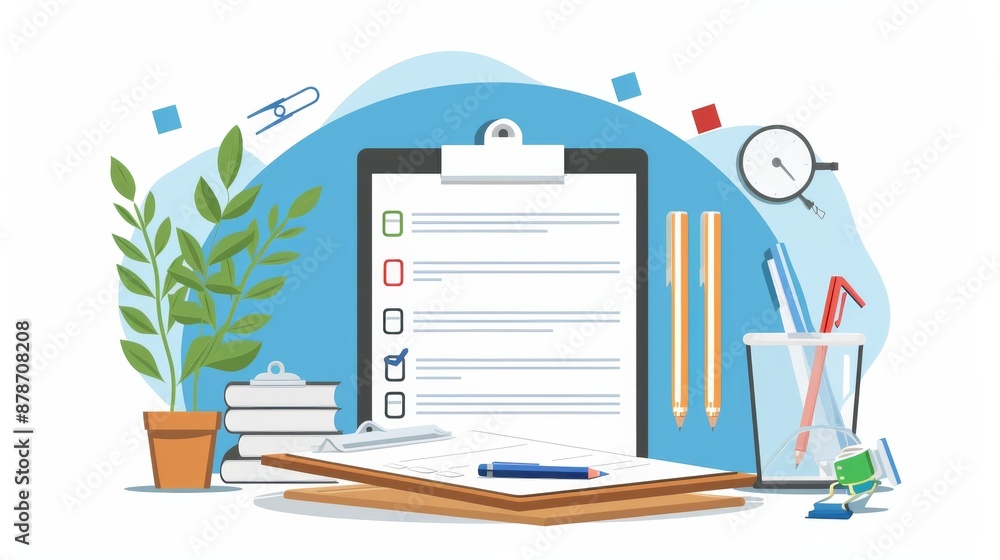Assessment form, questionnaire, checklist and clipboard task management ...