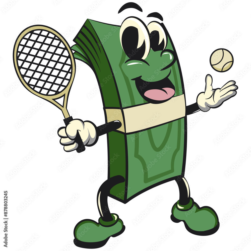 character of a bundle of cash money cartoon vector isolated clip art ...