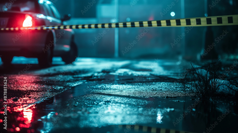In the silence of the night, a mysterious crime scene emerges, complete ...