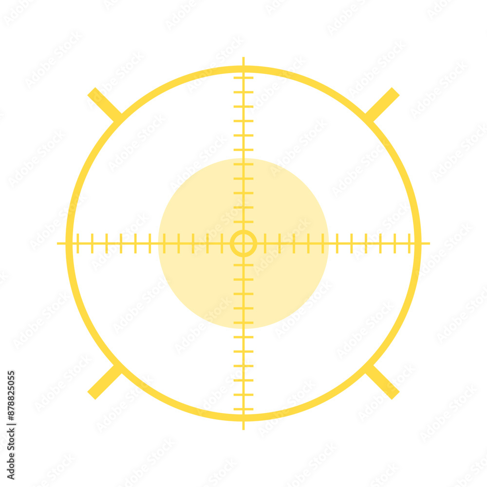 frame futuristic aim cartoon. interface circle, gun data, virtual focus ...