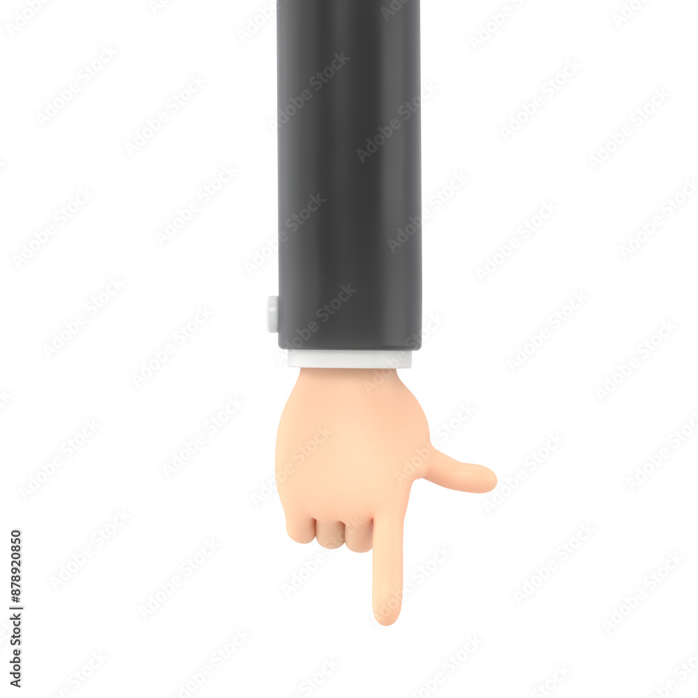 Transparent Backgrounds Mock-up. Cartoon character hand pointing ...