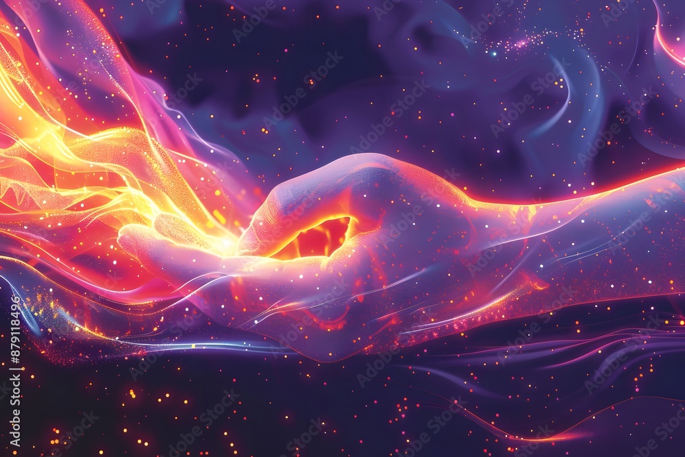 hand touching The metaverse universe, Digital transformation conceptual ...