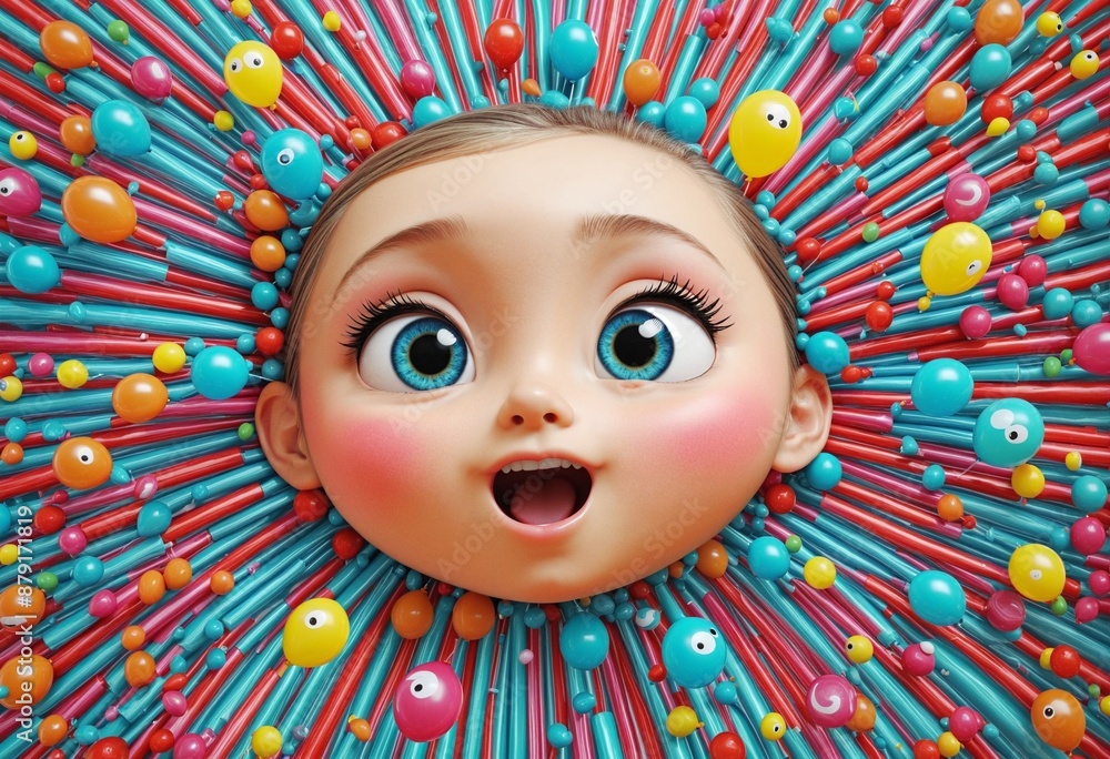 cartoon face background design Stock Illustration | Adobe Stock