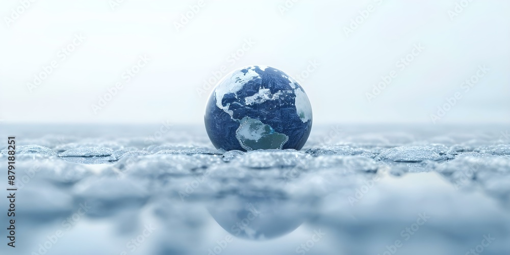Ilustración de Stock Global Warming Earth's Rising Temperature Melts ...