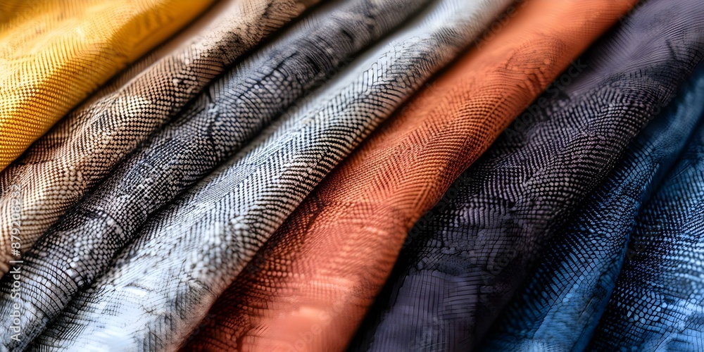 Eco-friendly textile samples crafted from organic materials for ...