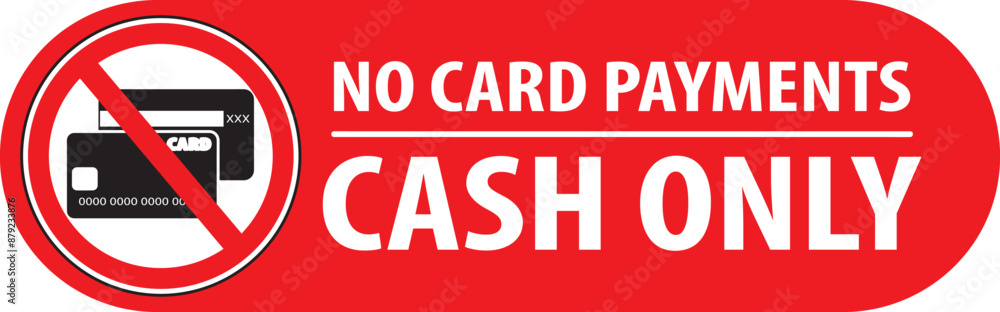 No card payments cash payments only sign notice vector [Converted].eps ...
