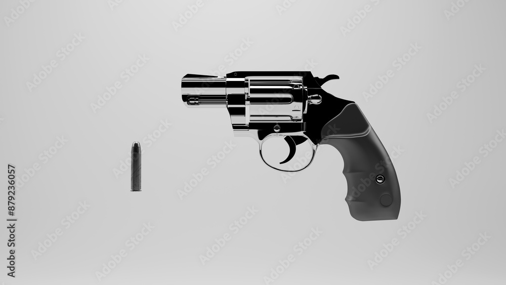 Ilustración de Stock Double action revolver firearm bullet gun crime ...