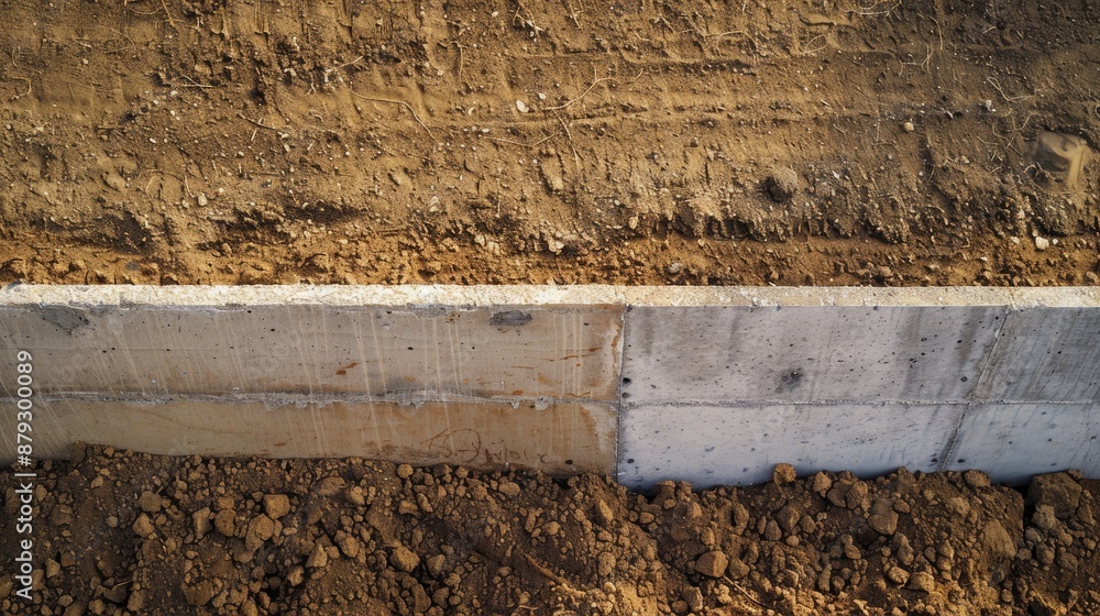 Building a reinforced concrete fence base for a retaining wall with ...