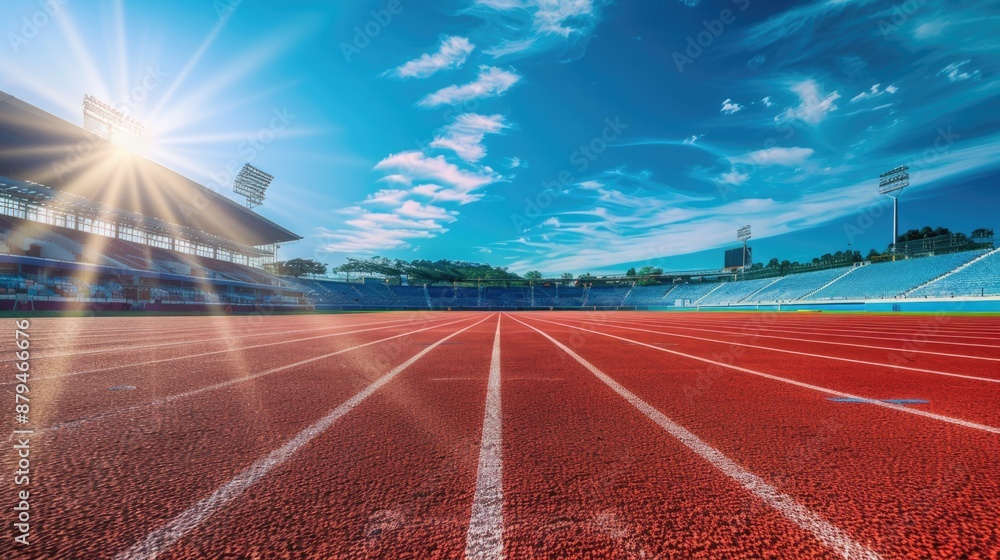 Olympic Games, running track at the Olympic stadium for runners Stock ...