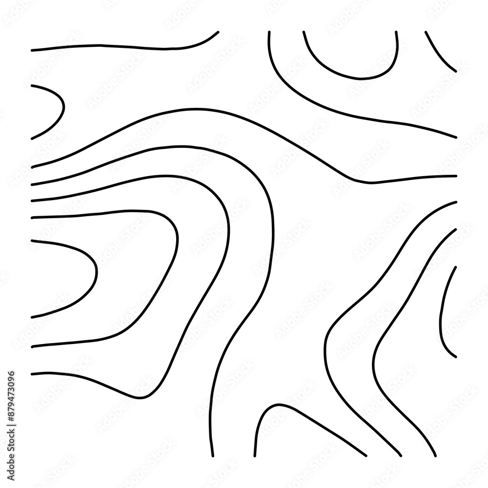 Topographic map patterns, topography line map. Vintage outdoors style ...