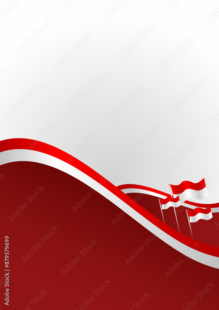 Indonesia Independence Day poster template background with copy space ...