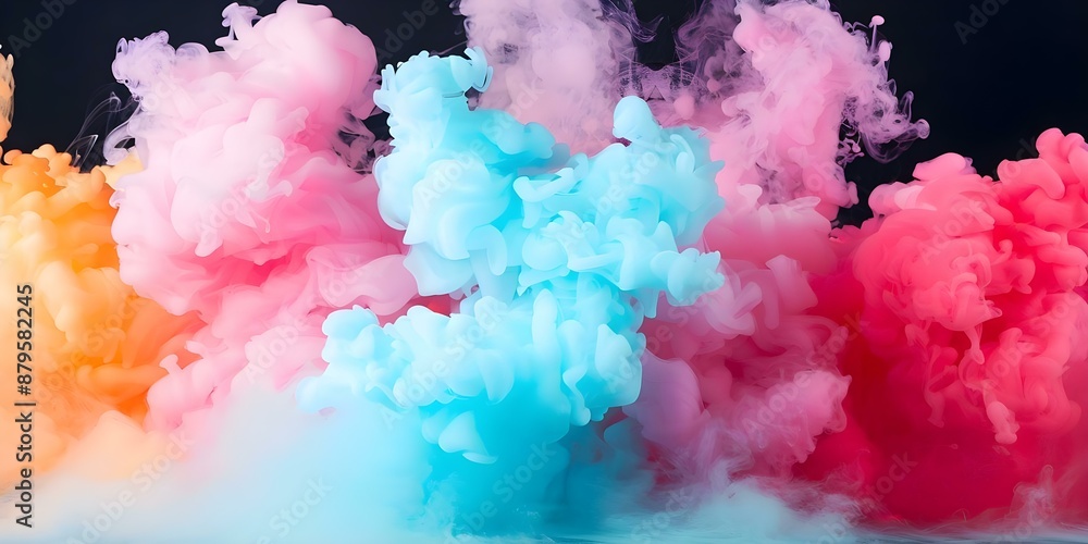 Colorful smoke bomb explosion for gender reveal party announcement boy ...