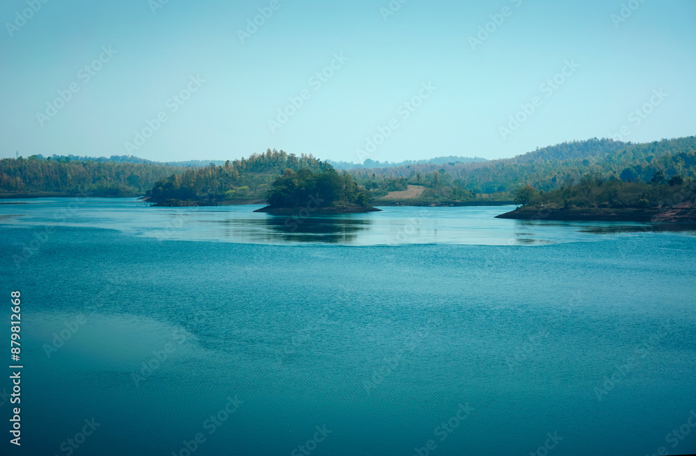 serene waterscape of large lake created for Purulia pumped storage ...