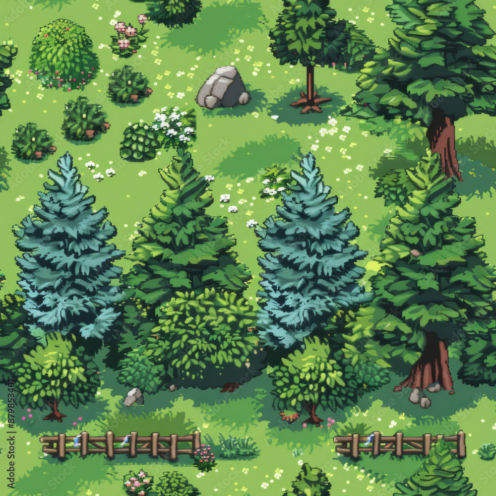 Ilustración de Stock 16-bit pixel art, grass tileset, sprite, sprite ...