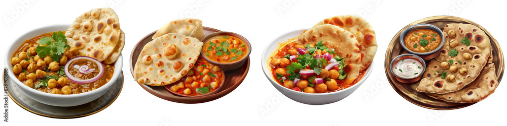 Chole Kulche clipart collection, symbol, logos, icons isolated on ...