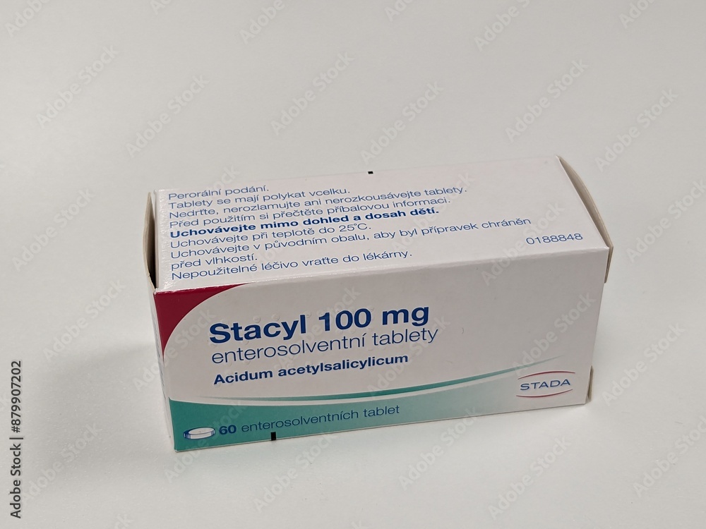 Prague, Czech Republic - July 10 2024: STACYL box of medication with ...