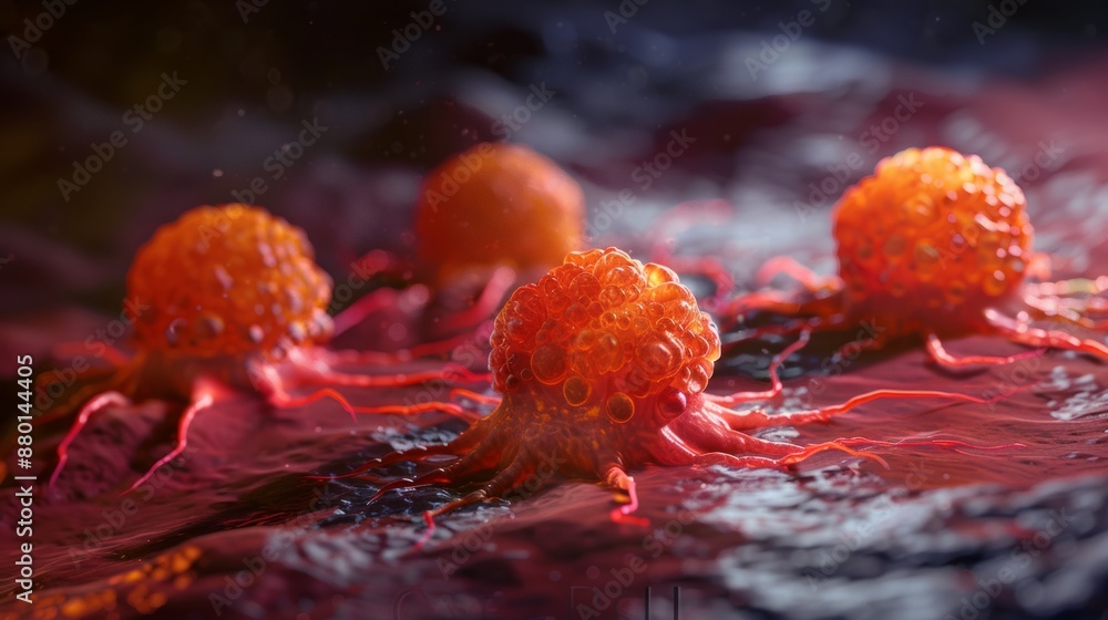 Photograph of a cancer tumor that has grown abnormally from normal ...