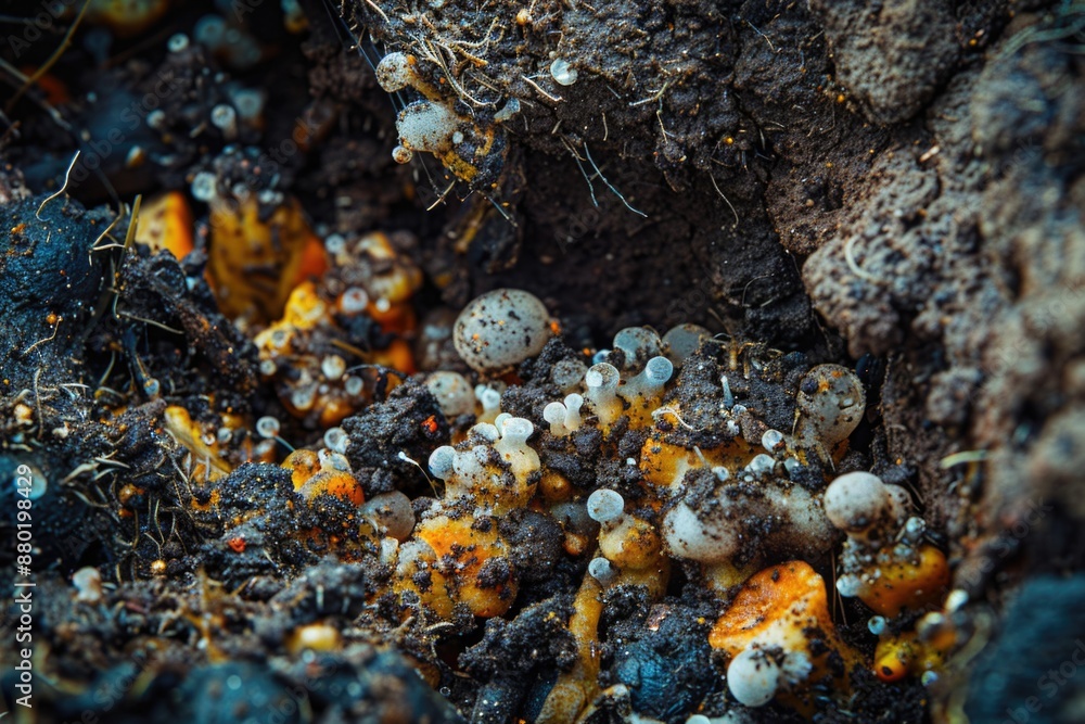 Organisms: Soil Microbes in Compost Sample, Fungus Under Microscope in ...