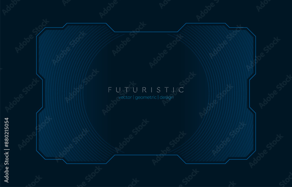 Abstract blue futuristic frame technology background. Vector design ...