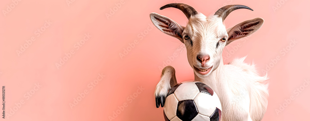 A goat with a soccer ball. GOAT in football (soccer) stands for ...