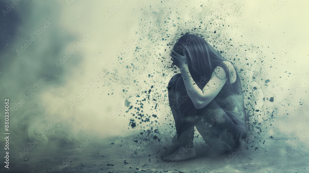 Confused teenager, depression, trauma, loneliness and mental health ...