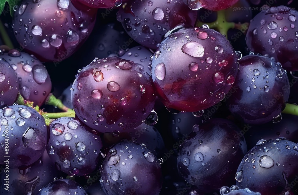 primer plano de deliciosas uvas moradas Stock Photo | Adobe Stock