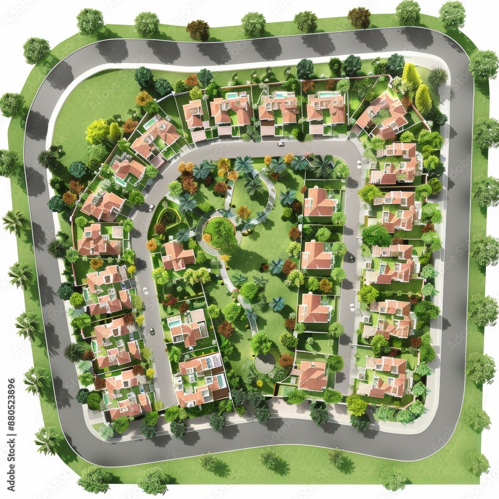 Master plan view, top view layout, 2D layout, survey for plot of land ...