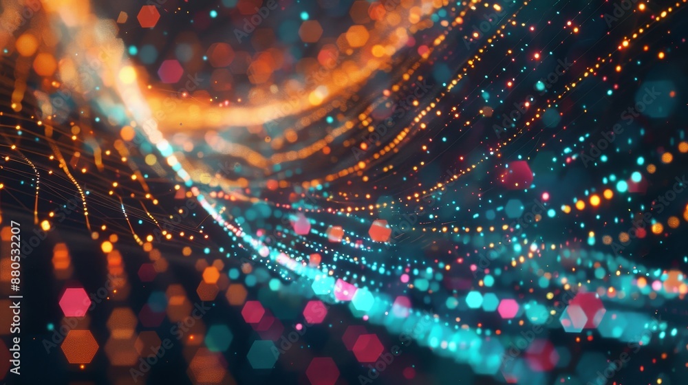 Technology background. Network connection. Big data visualization. 4K ...