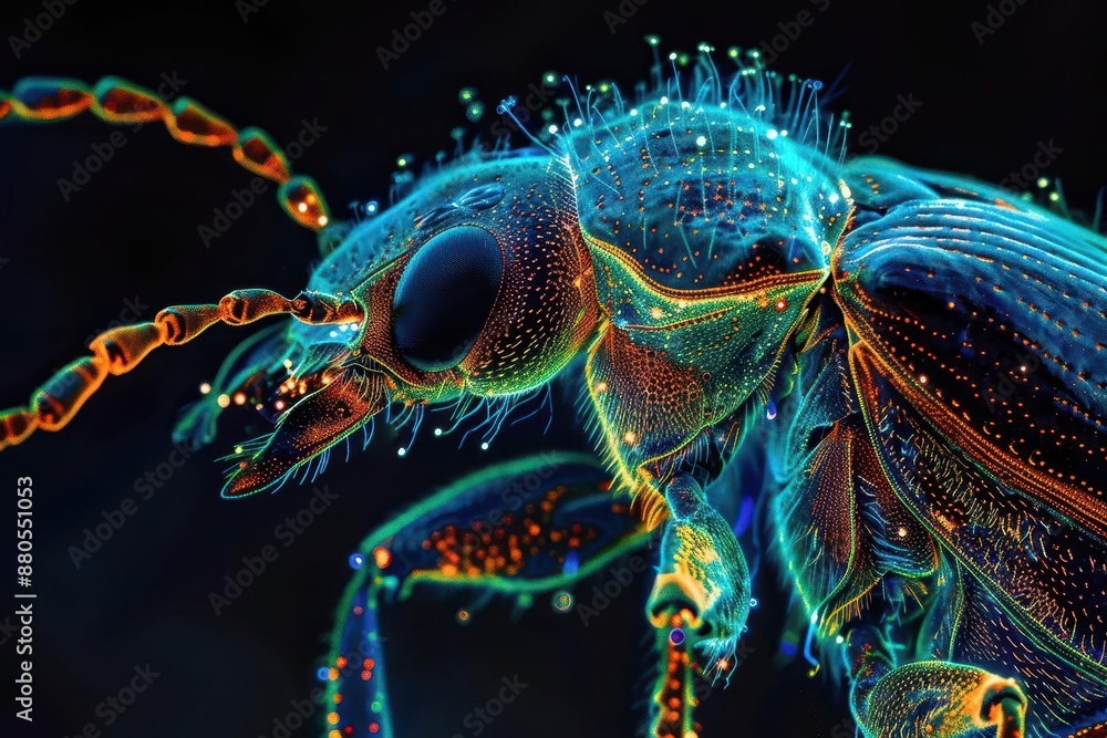 microscopic view of bombardier beetles defense mechanism in action ...