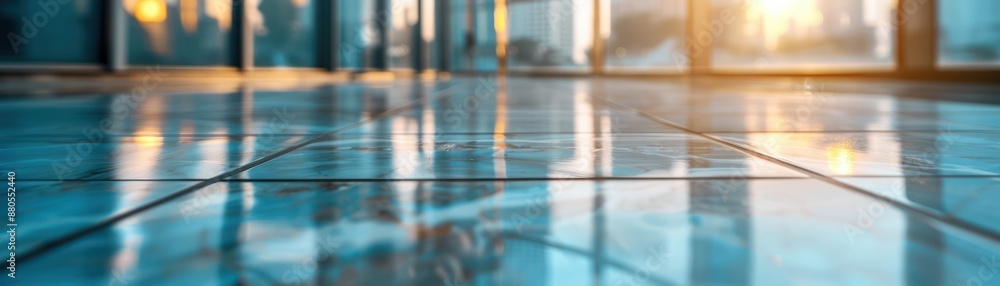 Sparkling Clean Glass Surfaces Reflecting Bright Sunlight, A Symbol of ...