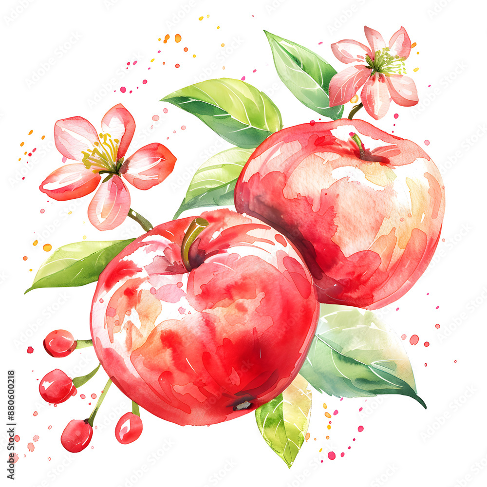 watercolor style apple vector PNG, cute poster, vector element, PNG ...