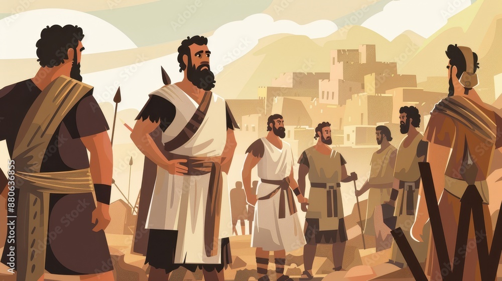 Genesis : Sodom and Gomorrah , Biblical Illustration of Lot’s Plea for ...