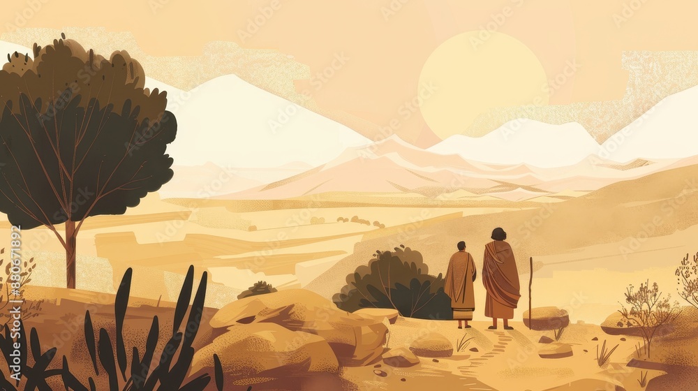 Genesis : Esau’s Descendants , Biblical Illustration: Esau Settling in ...