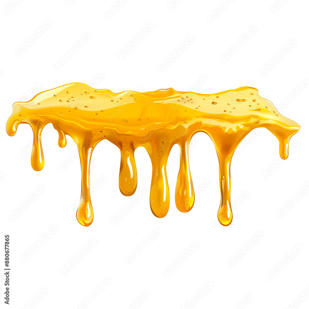Yellow honey drizzle clipart isolated on transparent background, png ...