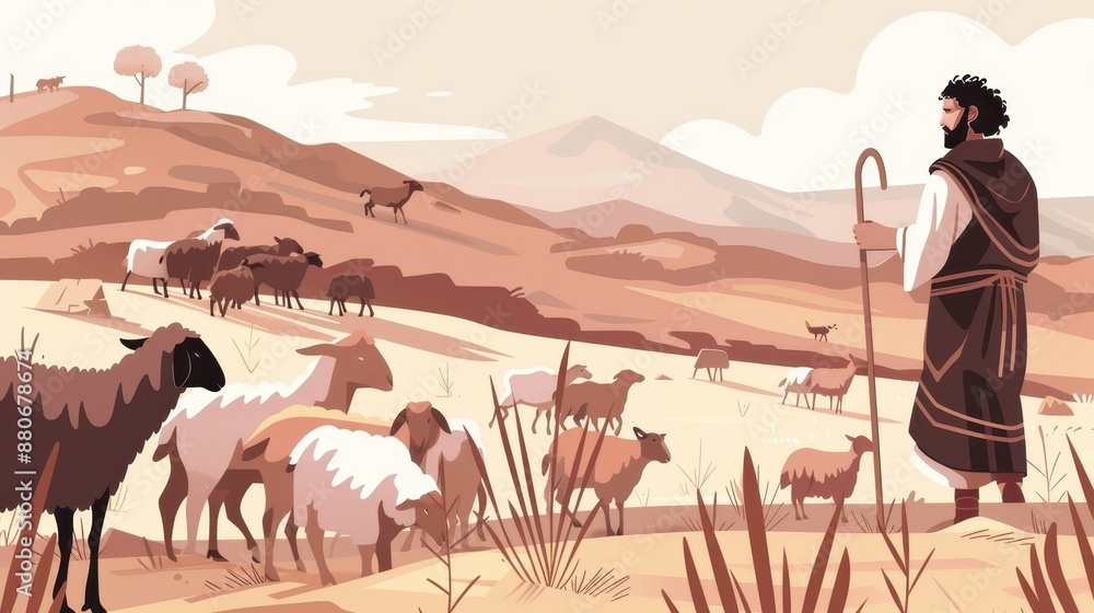 Genesis : Jacob and Laban , Biblical Illustration of Jacob’s Flocks ...