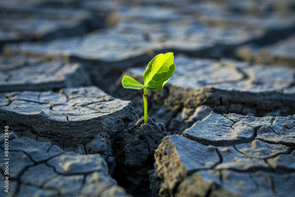 Cracked, parched earth showing the consequences of extreme drought ...