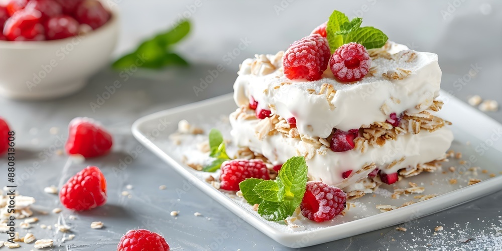 Protein-Rich Yogurt Bark A Nutritious Alternative to Desserts. Concept ...