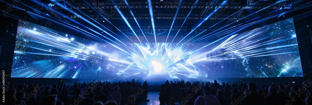 Laser projection technology creating large-scale displays for concerts ...