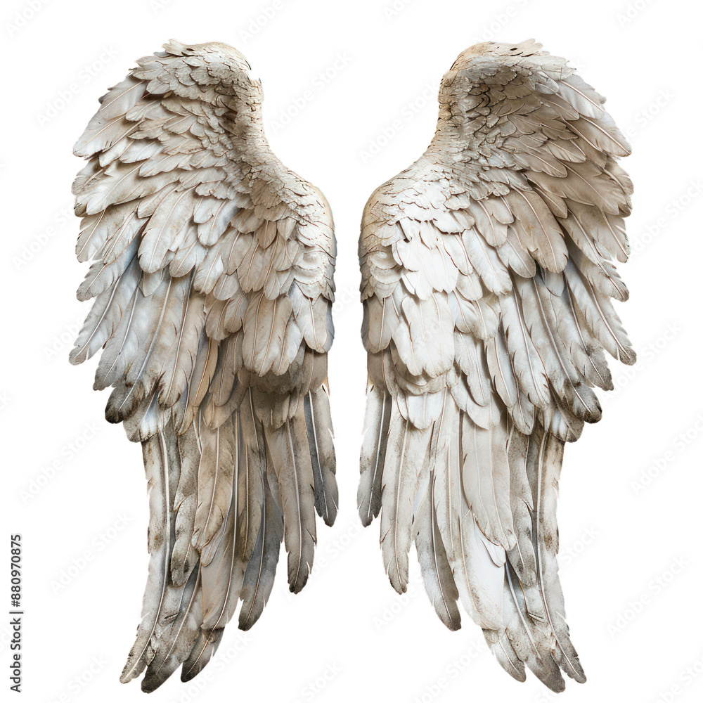 High quality image of two detailed angel wings, ideal for composites ...