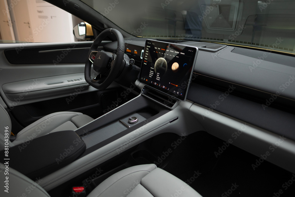 modern and stylish interior Polestar 4 upcoming all-electric SUV coupe ...