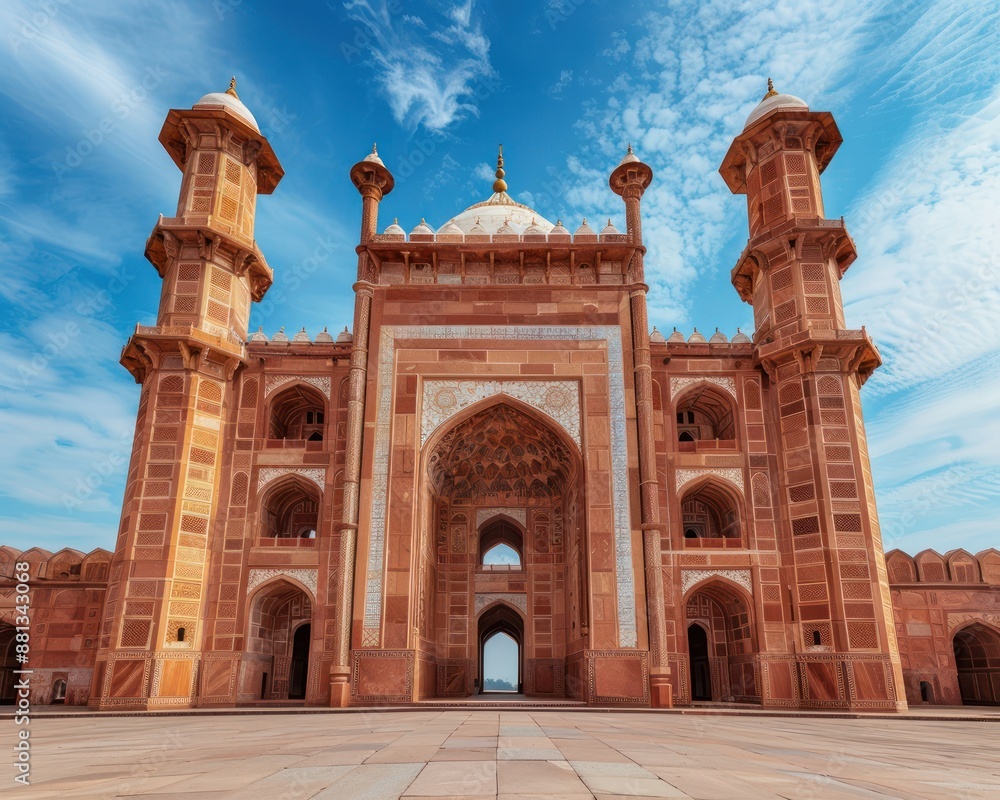 A Majestic Full Vista of the Historic Jama Masjid Mosque in Delhi ...