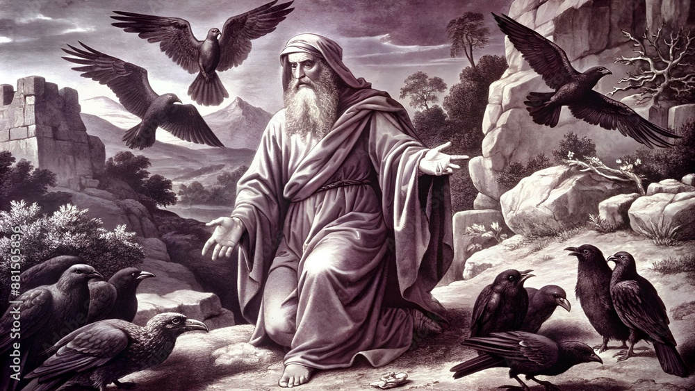 Elijah Fed by Ravens 1) Sacred-biblical history of the old and New ...