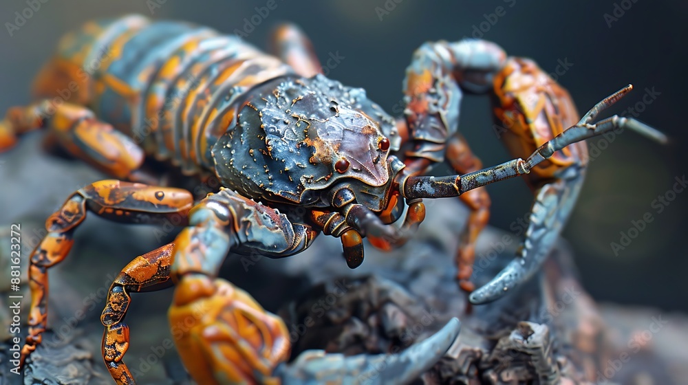 Miniature view of the horrific complexity of a scorpion sting Stock ...