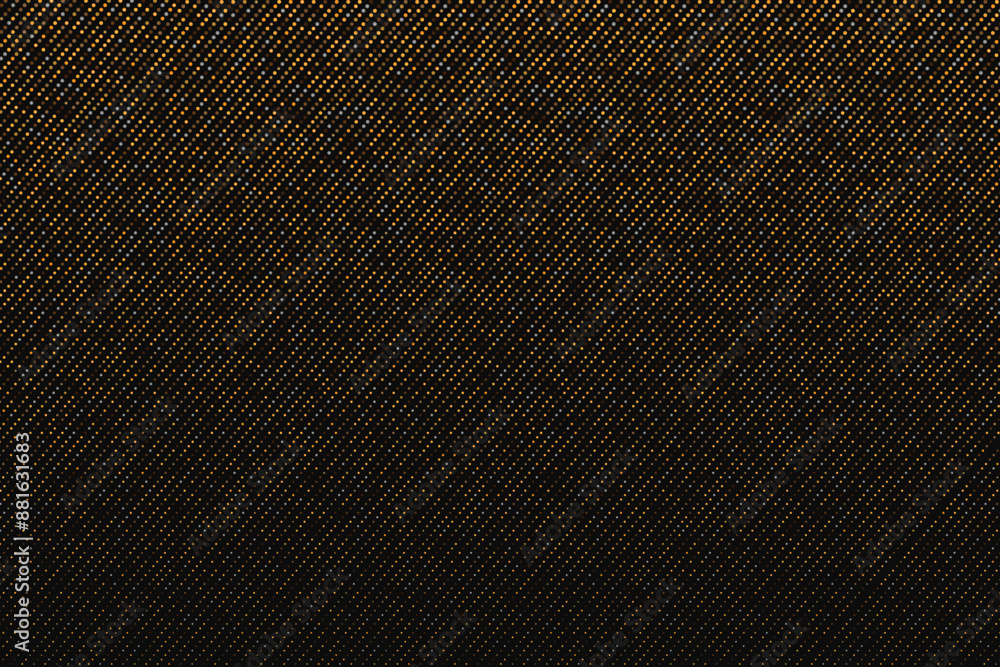Dots background. Sparkling dark texture. Yellow and black dotted bg ...