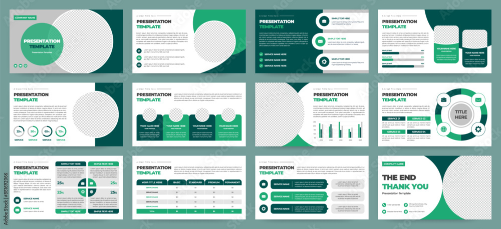 Modern presentation slide templates. Infographic elements template set ...