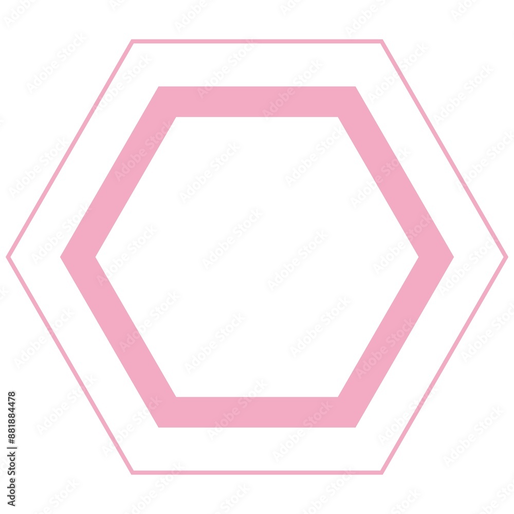 Memphis Hexagon. Geometric shapes set with rounded corners, triangle ...